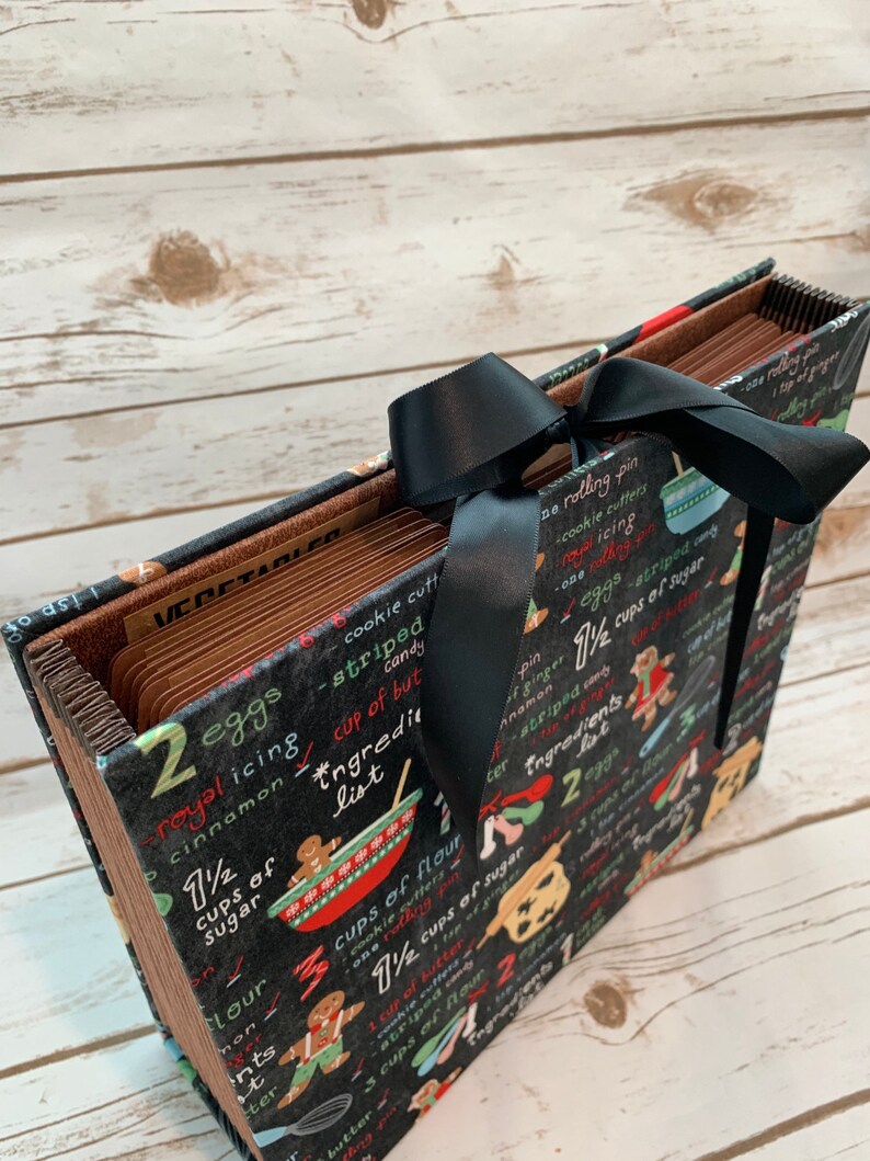 Expandable Accordion Recipe File Featured Sections Bills - Etsy