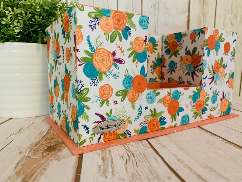 Desk Organizer Desk Caddy Desk Pad Floral Decor Desk Set | Etsy