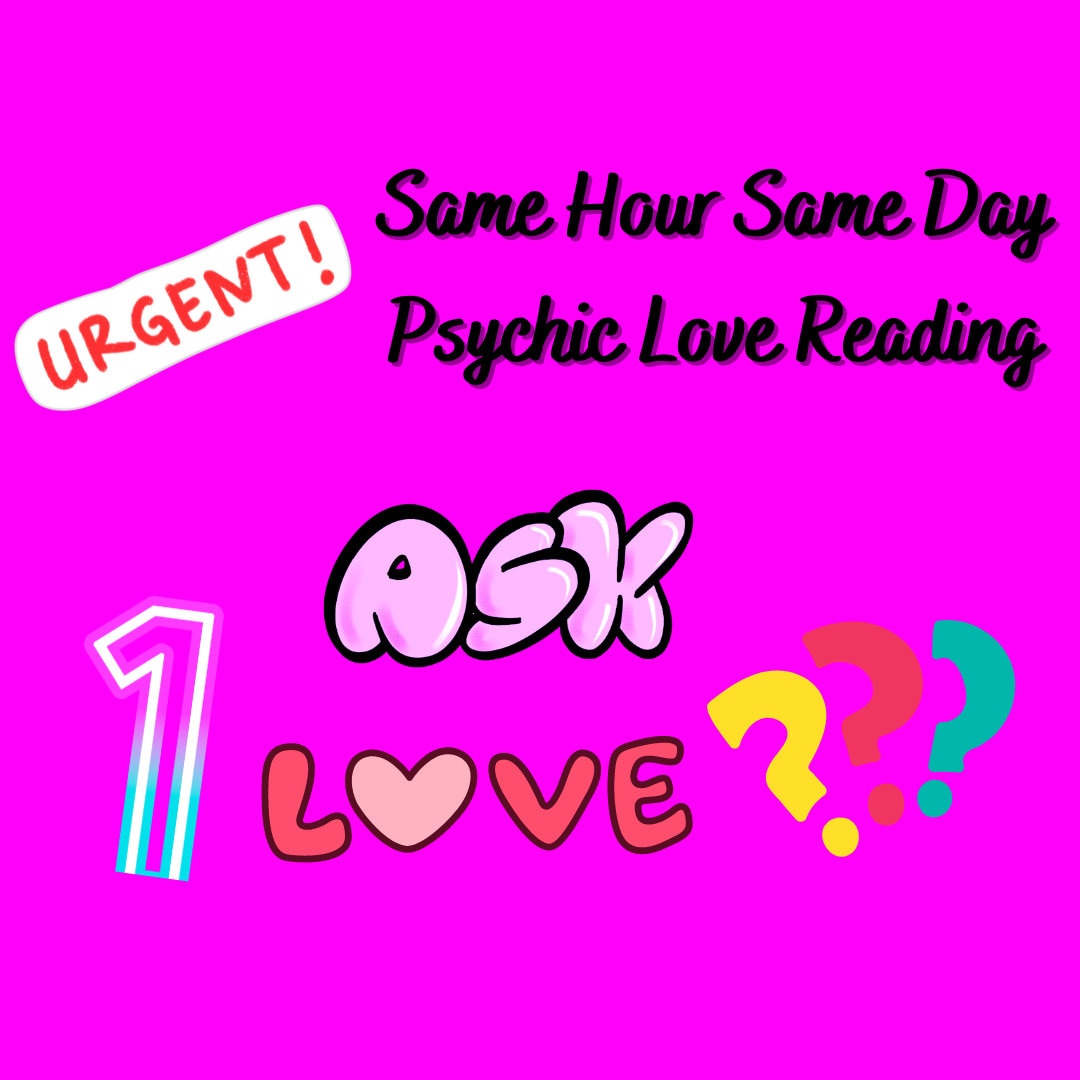 Same Hour Psychic Love Reading: ASK One Question, Detailed Guidance - Etsy