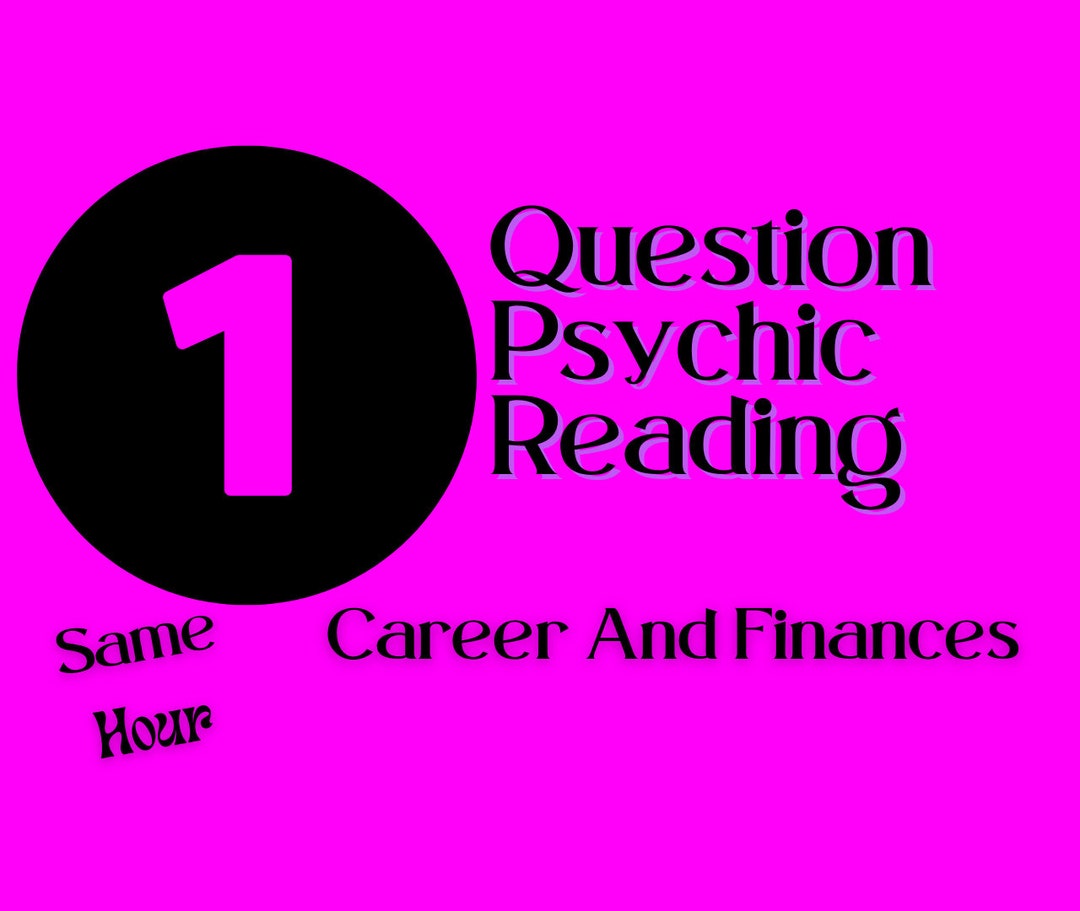 One Question Psychic Reading: Career & Prosperity, Clairvoyant - Etsy