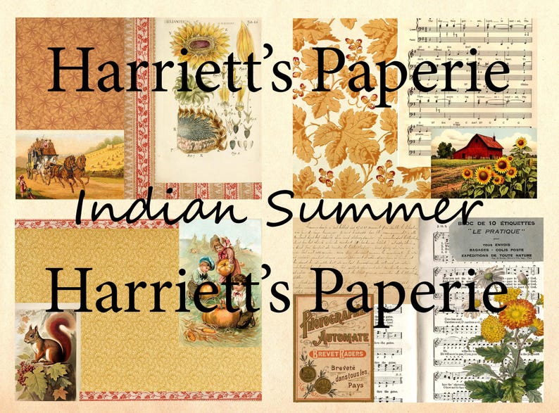 Indian Summer Junk Journal Papers Scrapbooking Digital Pages - Etsy