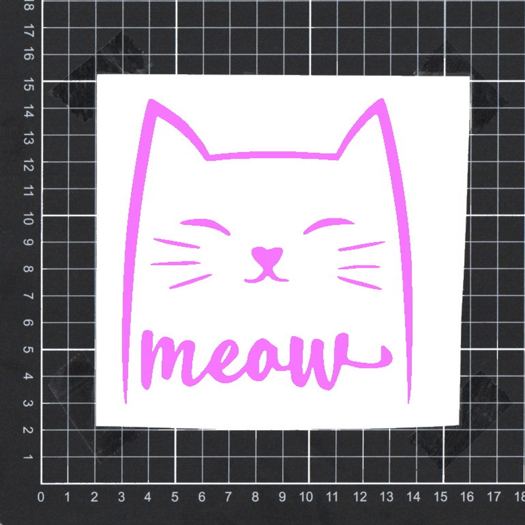 Cat Decal Cute Cattoo MEOW Vinyl Decal Sticker Gift for Cat Lovers - Etsy
