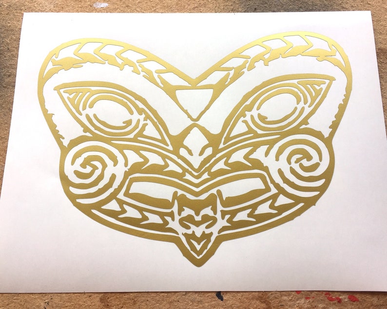 Maori MOKO Tattoo Design Cut Vinyl Decal. A5 Sized - Etsy