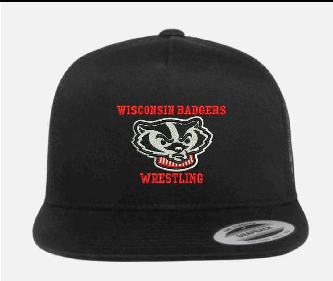 Wisconsin Badger Wrestling Cap Hat Vintage Style Snapback - Etsy