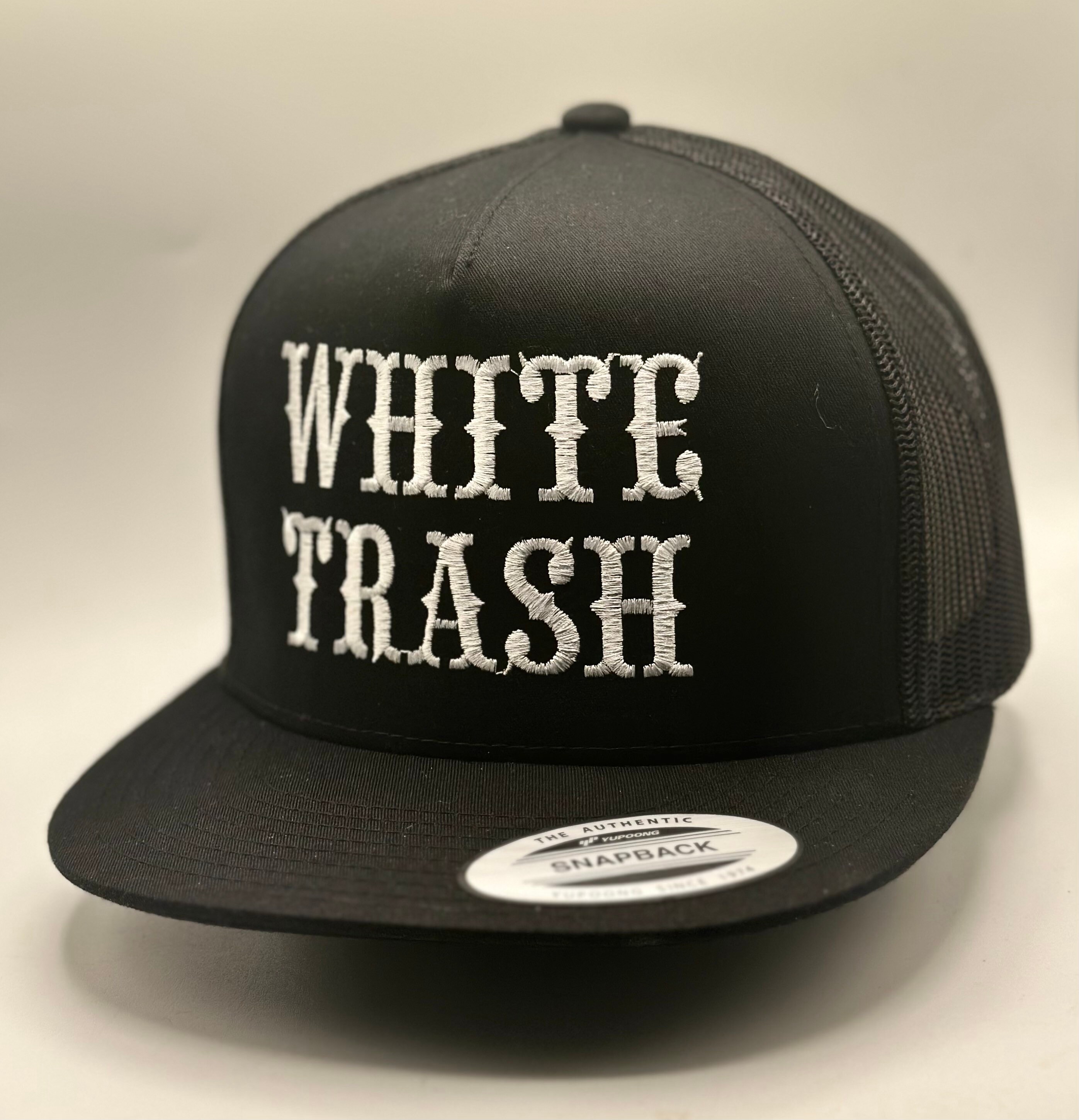 White Trash Cap Dad Gift Black Cap Trucker , Biker , Southern Roots T ...