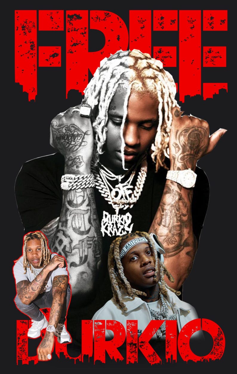 Free Lil Durk Durkio Otf the Voice Black T Shirt All Size S M L XL 2xl ...
