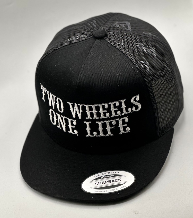 Harley Davidson Honda Triumph Cap Biker Vintage Letters Two Wheels One ...