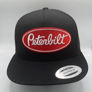 Peterbilt Embroidered Flat Bill Trucker Hat - Etsy