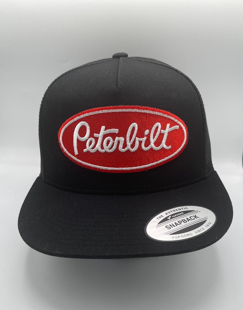 Peterbilt Embroidered Flat Bill Trucker Hat - Etsy