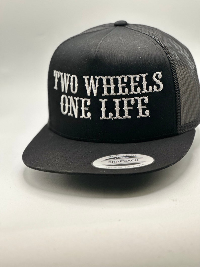 Harley Davidson Honda Triumph Cap Biker Vintage Letters Two Wheels One ...