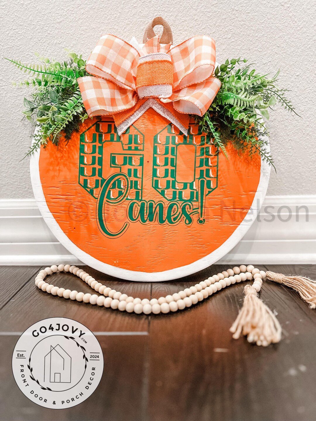 Go Canes Wooden Door Hanger: Miami Hurricanes Decor - Etsy