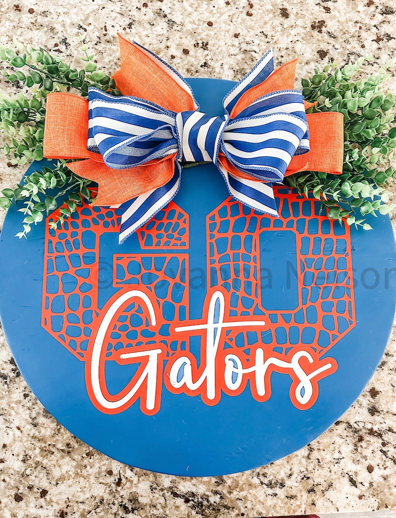 Go Gators Wooden Door Hanger: UF College Spirit Decor - Etsy