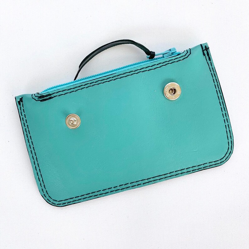 Elliot Coin/card Pouch: Turquoise Blue | Etsy