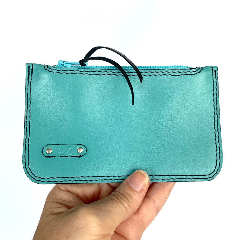 Elliot Coin/card Pouch: Turquoise Blue - Etsy