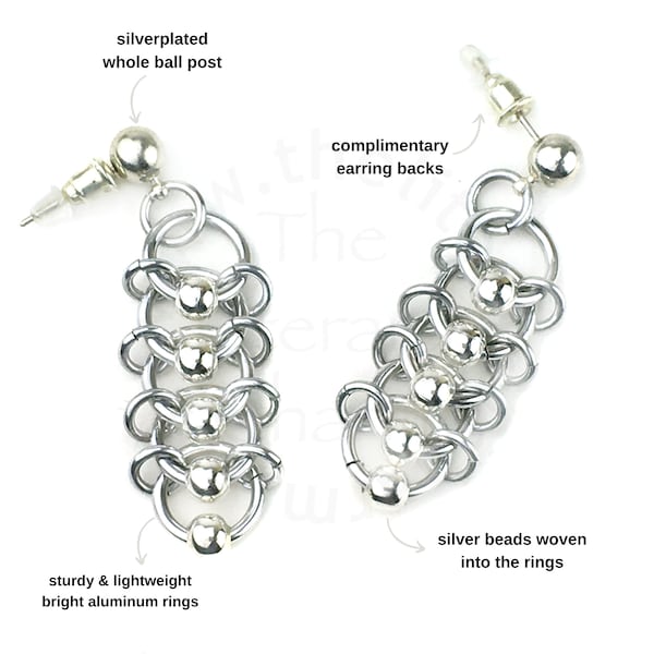 Chain Mail Earrings - Etsy