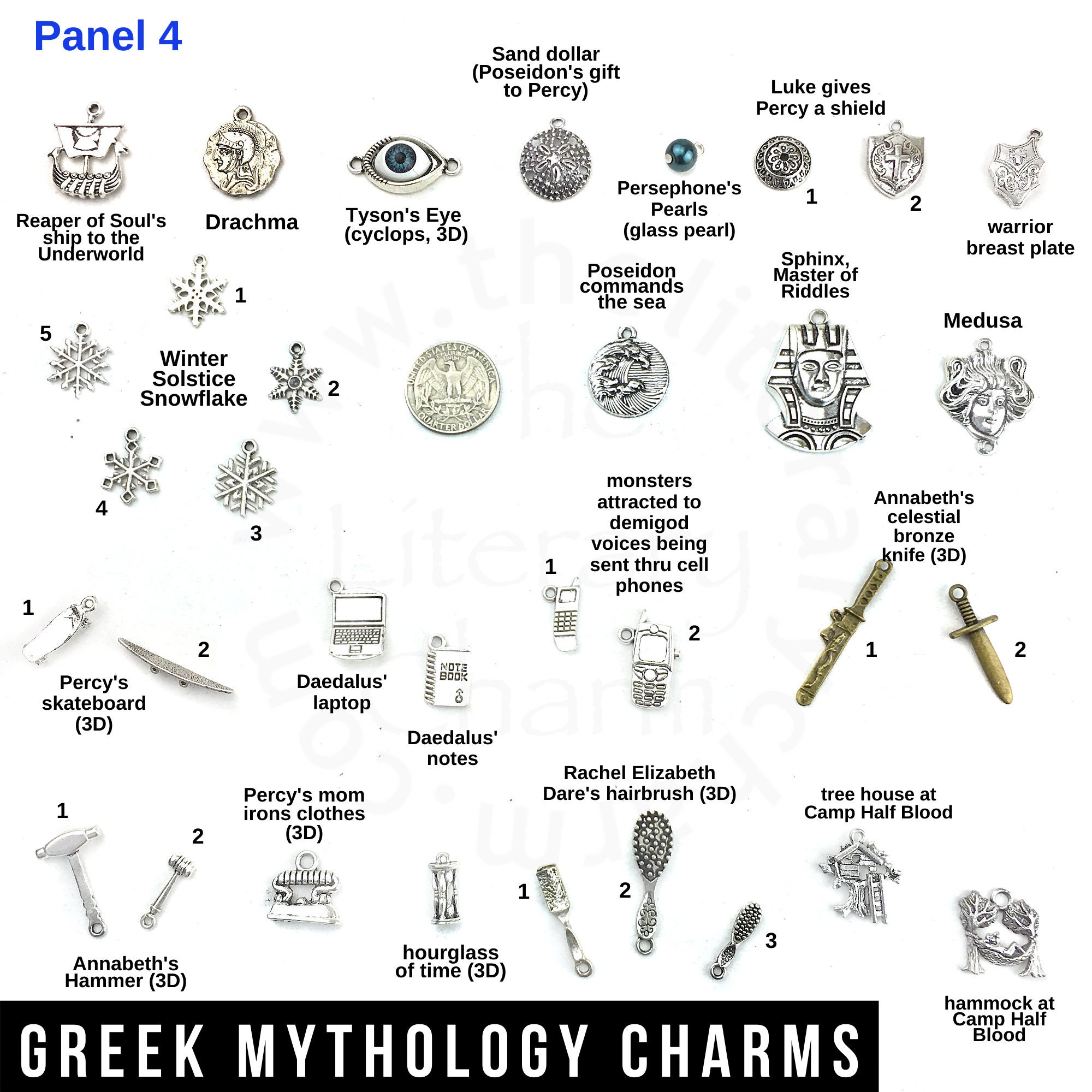 GREEK MYTHOLOGY Charms Greek Gods Demigods Goddesses Costume | Etsy
