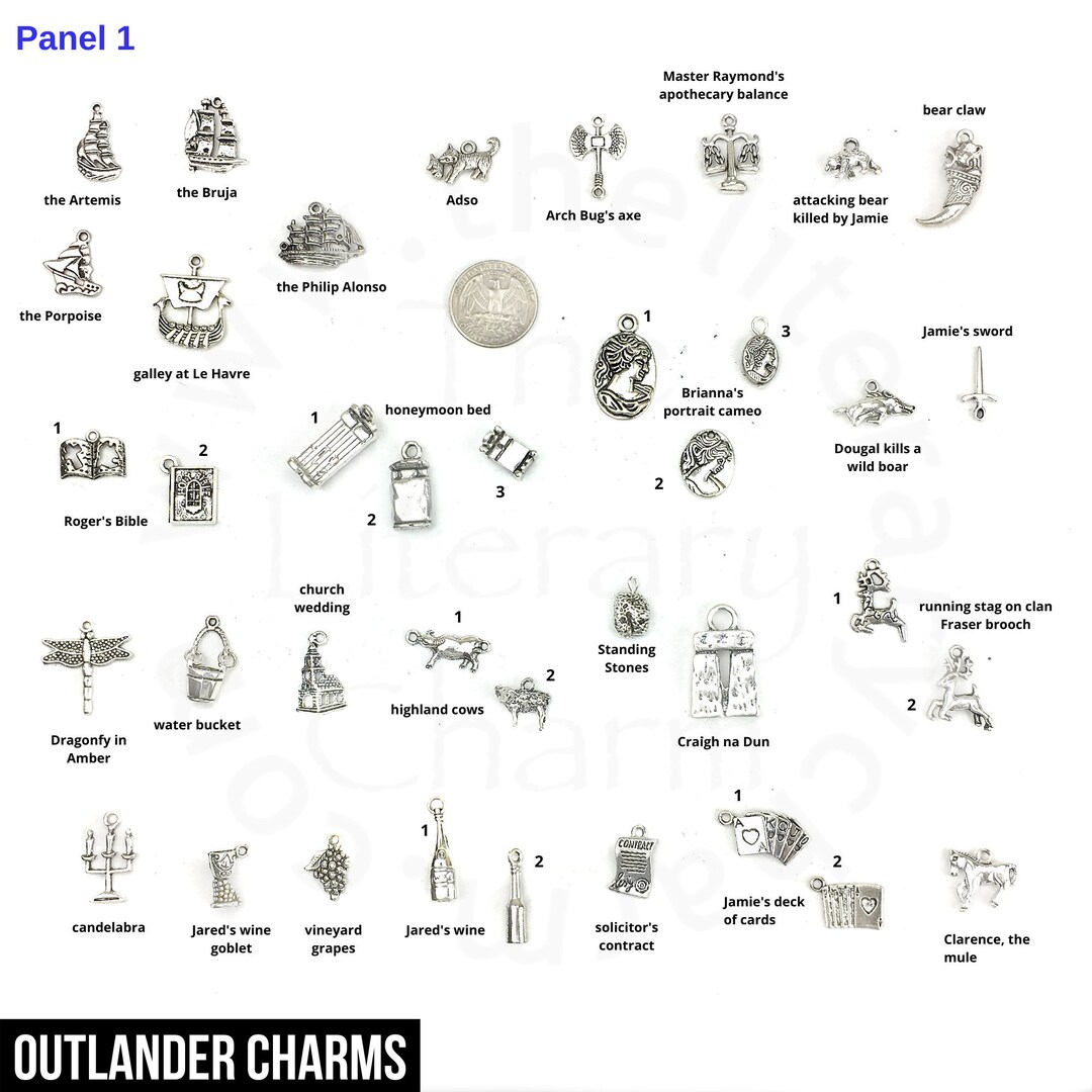 Outlander Gabaldon Charms, Outlander Sassenach Pendants, Scottish ...