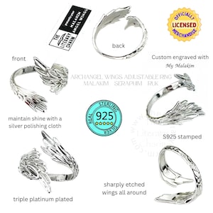 Illyrian Wings Adjustable Ring, S.J. Maas Licensed ACOTAR Night Court Rhysand Crescent City, Bat ...