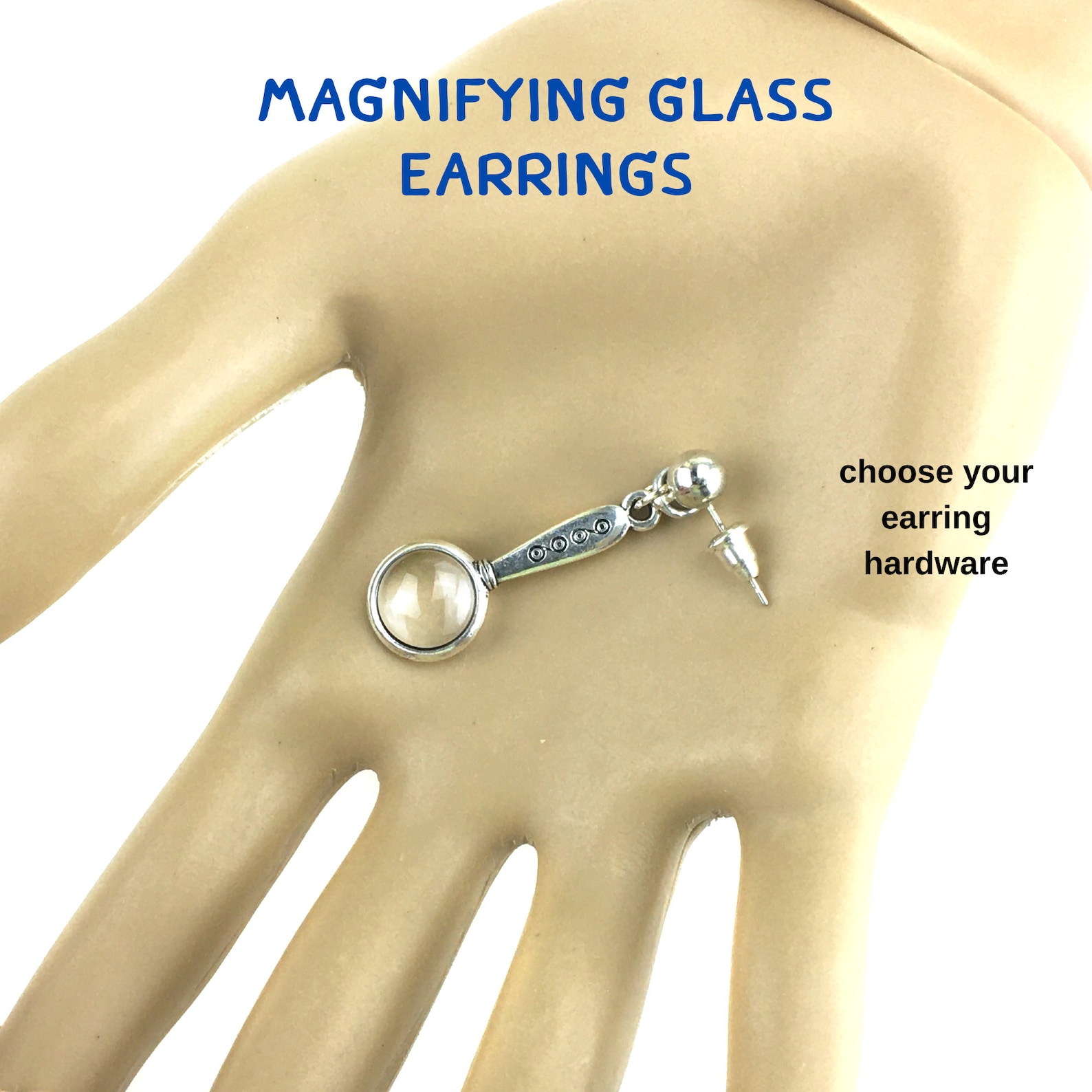 MAGNIFYING GLASS Earrings Sherlock Nancy Drew Spy Detective - Etsy