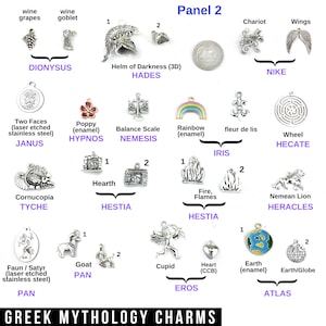 Greek Mythology Pewter Charms | Olympus Inspired Demigod Jewelry Supply ...
