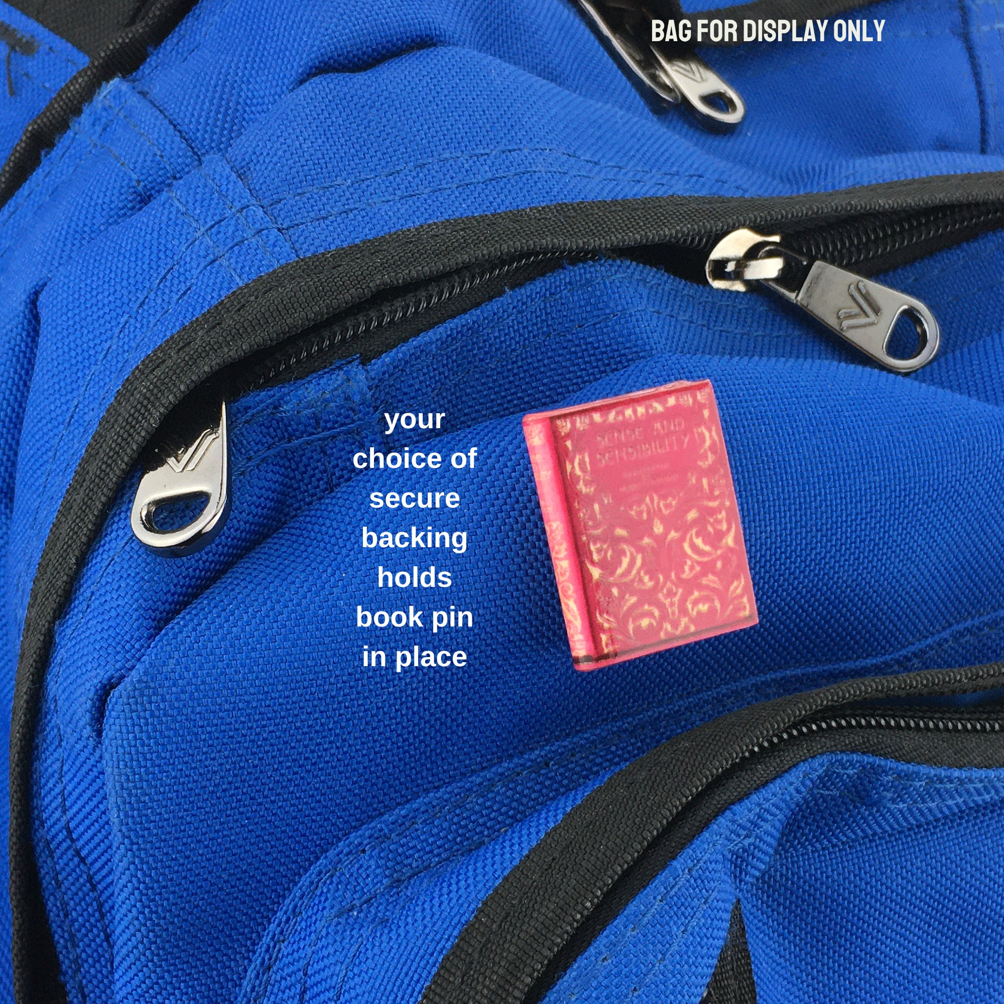 SENSE and SENSIBILITY Lapel Pin, Jane Austen Mini Book, Enamel Book Pin ...