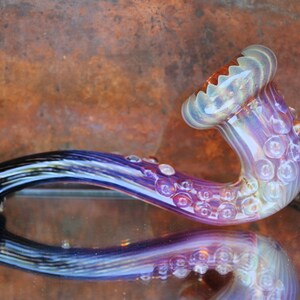Amber-purple and Black Glass Sherlock Pipe - Etsy