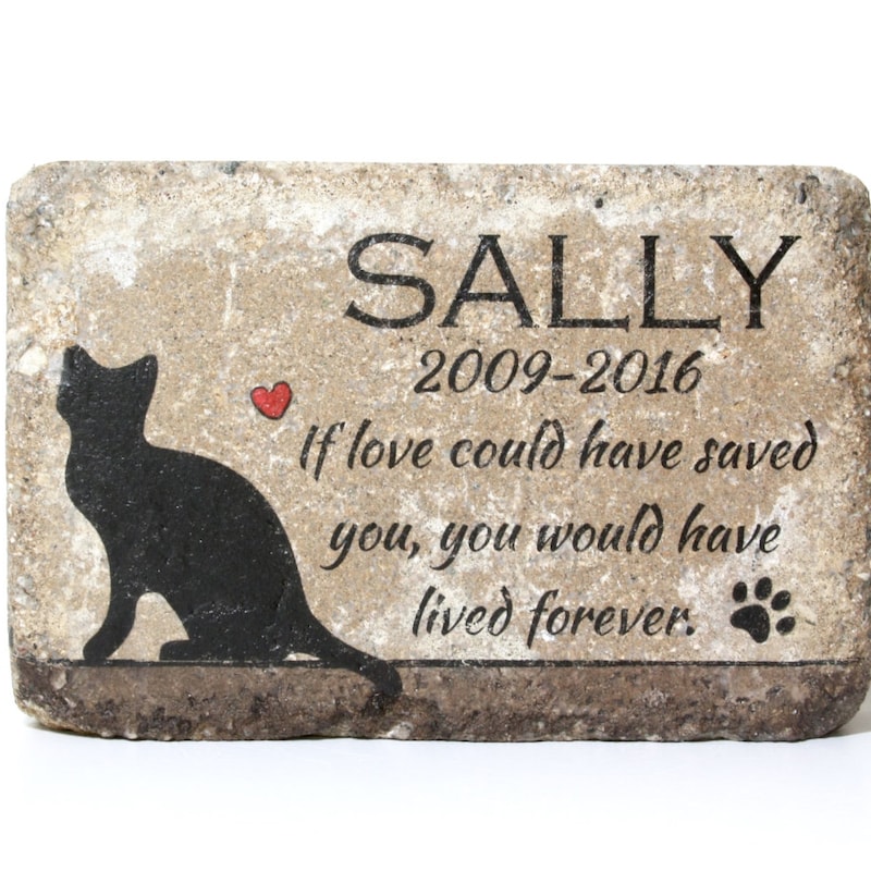 Cat Memorial Stone - Etsy