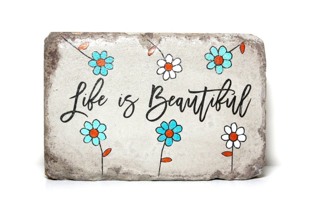 GARDEN STONE. Life is Beautiful. Rustic Tumbled Concrete 6x9 Paver ...