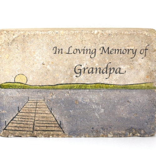 Memorial Stone. PERSONALIZED Memorial Gift. 6x9 Tumbled - Etsy