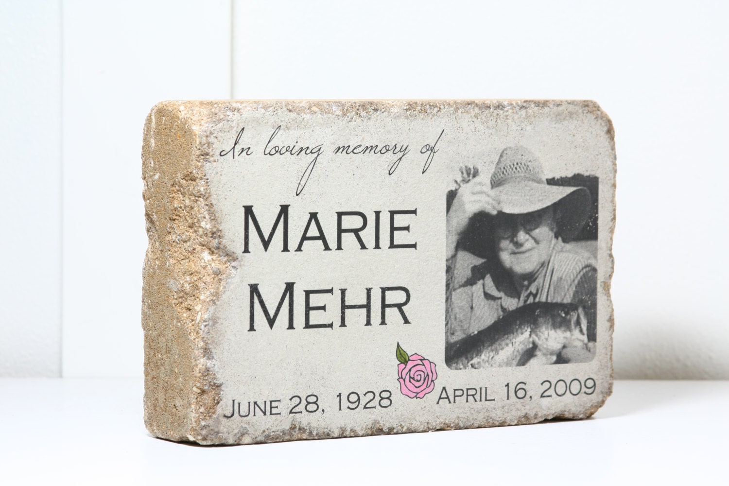 Memorial Stone With Picture. PERSONALIZED Memorial Gift. 6x9 | Etsy
