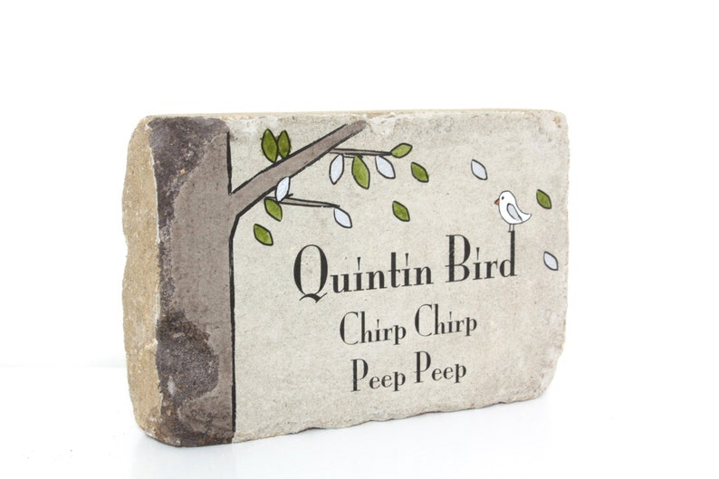 Bird Memorial. Indoor or Outdoor. 6x9 Tumbled Concrete Paver. in Memory ...