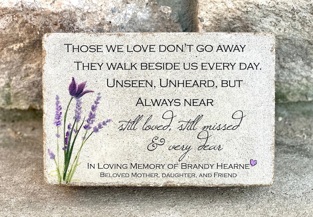 Personalized Memorial Stone. 6x9 or 9x12 Tumbled Concrete Paver ...