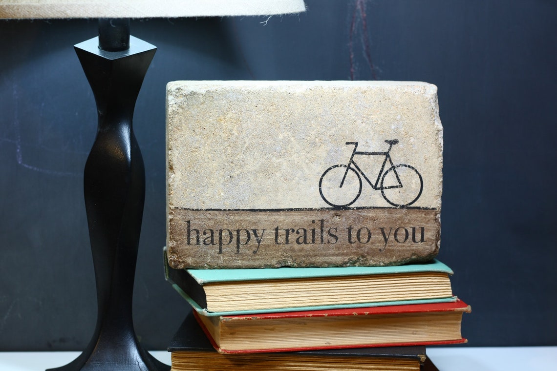 Rustic Decorative Stone. 6x9 Home or Garden Decor. Happy - Etsy