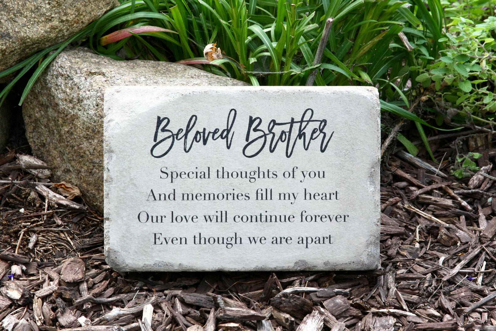 Memorial Stone. PERSONALIZED Memorial Gift. 6x9 Tumbled (concrete ...