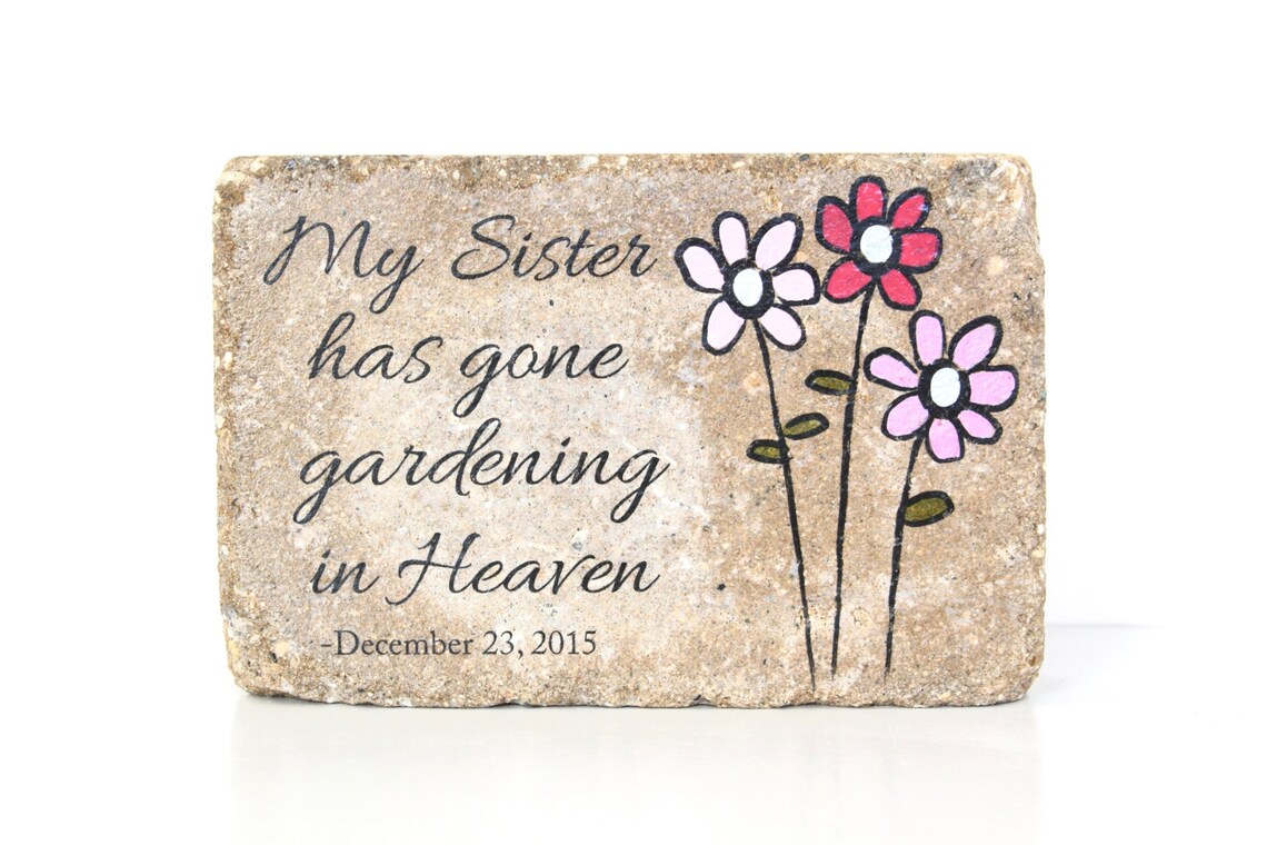 Personalized Memorial Stone for Sister / 6x9 Home or Garden - Etsy