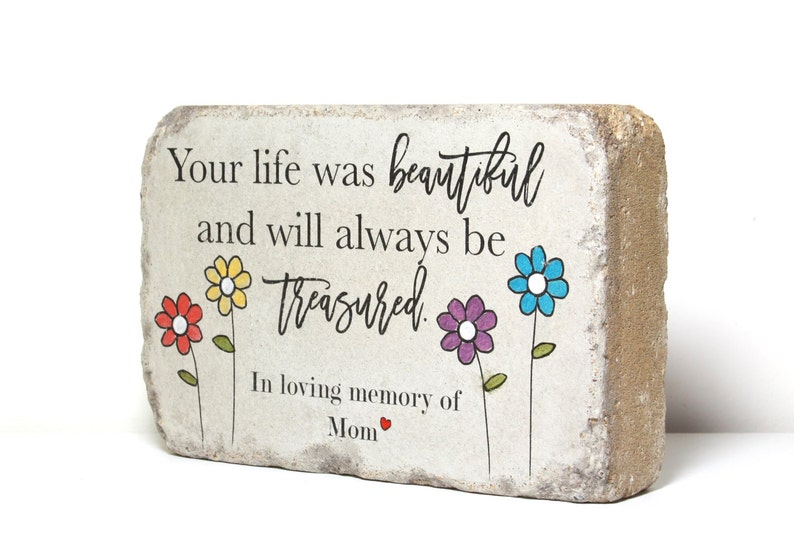Personalized Memorial Stone: Handcrafted Concrete Remembrance Gift - Etsy