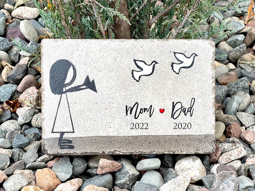 6x9 Concrete Memorial Stone. Bookend. Garden Decor. Rustic Tumbled ...