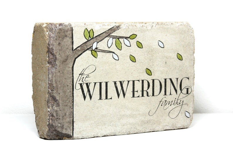 Personalized Last Name Stone. 6x9 Garden Stone. Family Name - Etsy