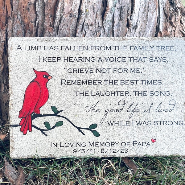 Cardinal Memorial Stone - Etsy