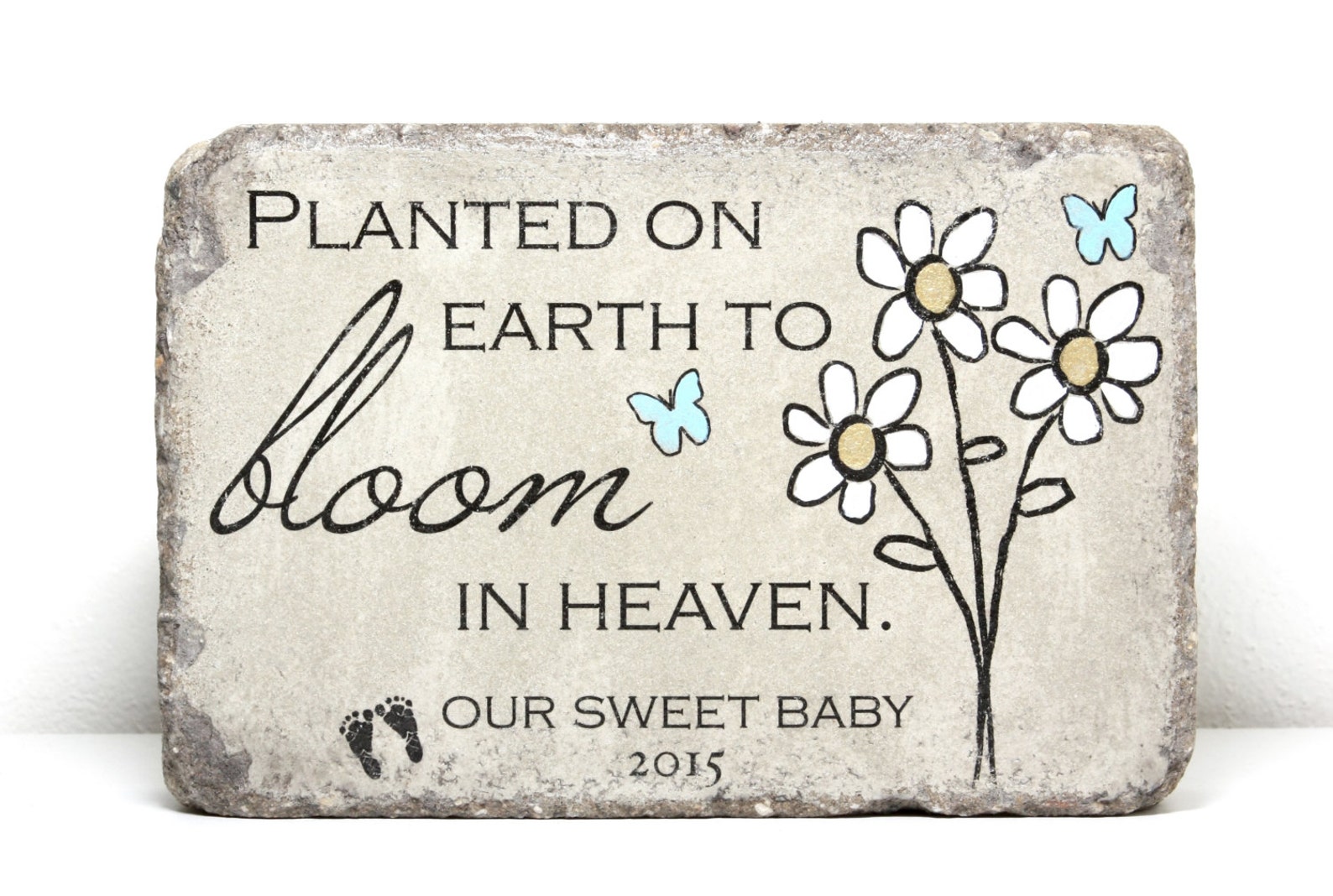 Personalized Baby Remembrance Stone - Handcrafted Memorial Paver (6x9 ...