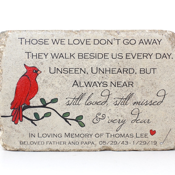 Cardinal Memorial Stone - Etsy