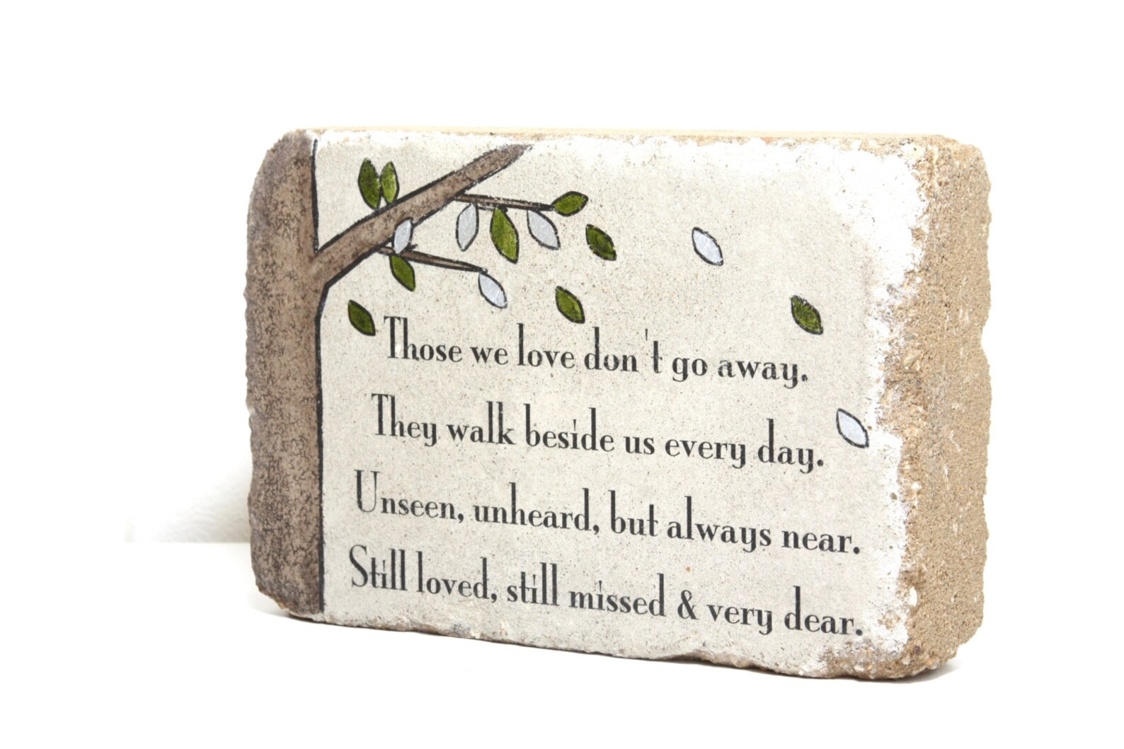 Personalized Memorial Stone, Remembrance Gift - Hand-painted Concrete ...