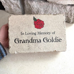 Personalized Memorial Stone, Hand-painted Concrete Remembrance Paver - Etsy