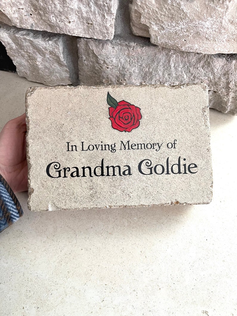 Personalized Memorial Stone, Hand-painted Concrete Remembrance Paver - Etsy