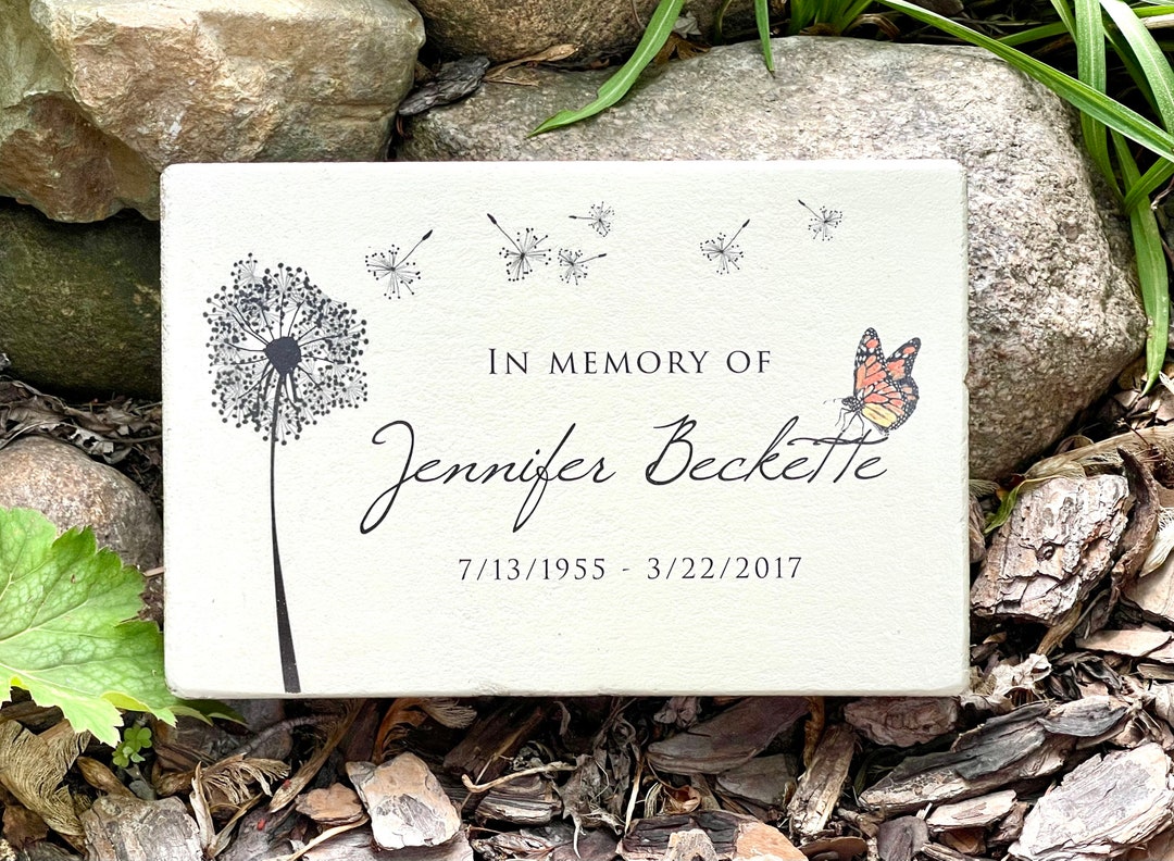 6x9 Concrete Memorial Stone. PERSONALIZED Memorial Gift. Remembrance ...