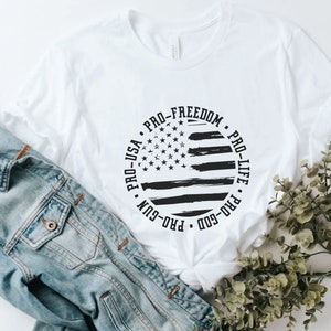 Pro-freedom Conservative Christian Shirt Freedom Fighter T-shirt Pro ...