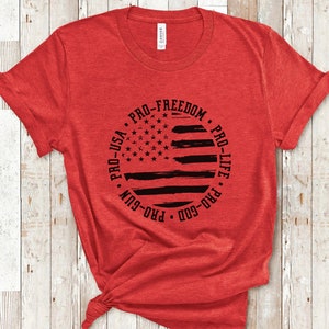 Pro-freedom Conservative Christian Shirt Freedom Fighter T-shirt Pro ...