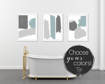 Bathroom Abstract Art - Etsy