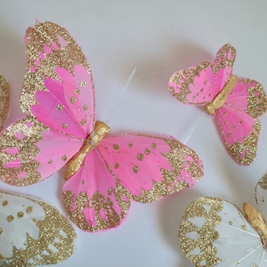 String Pastel/gold Feather Butterfly Garland, Wedding Decorations ...