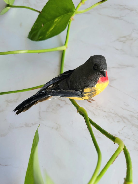3 cute Baltimore Oriole 4 birds with legs and wire for | Etsy